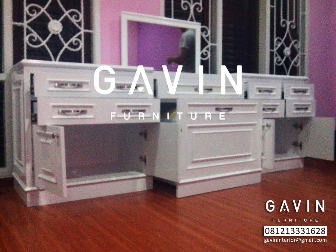 Meja Make Up Custom Produksi Gavin Furniture | Kitchen Set Jakarta