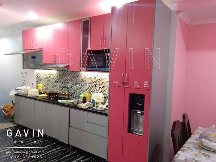 Informasi Jual Kitchen Set HPL Pink Model Minimalis Di Depok | Kitchen ...