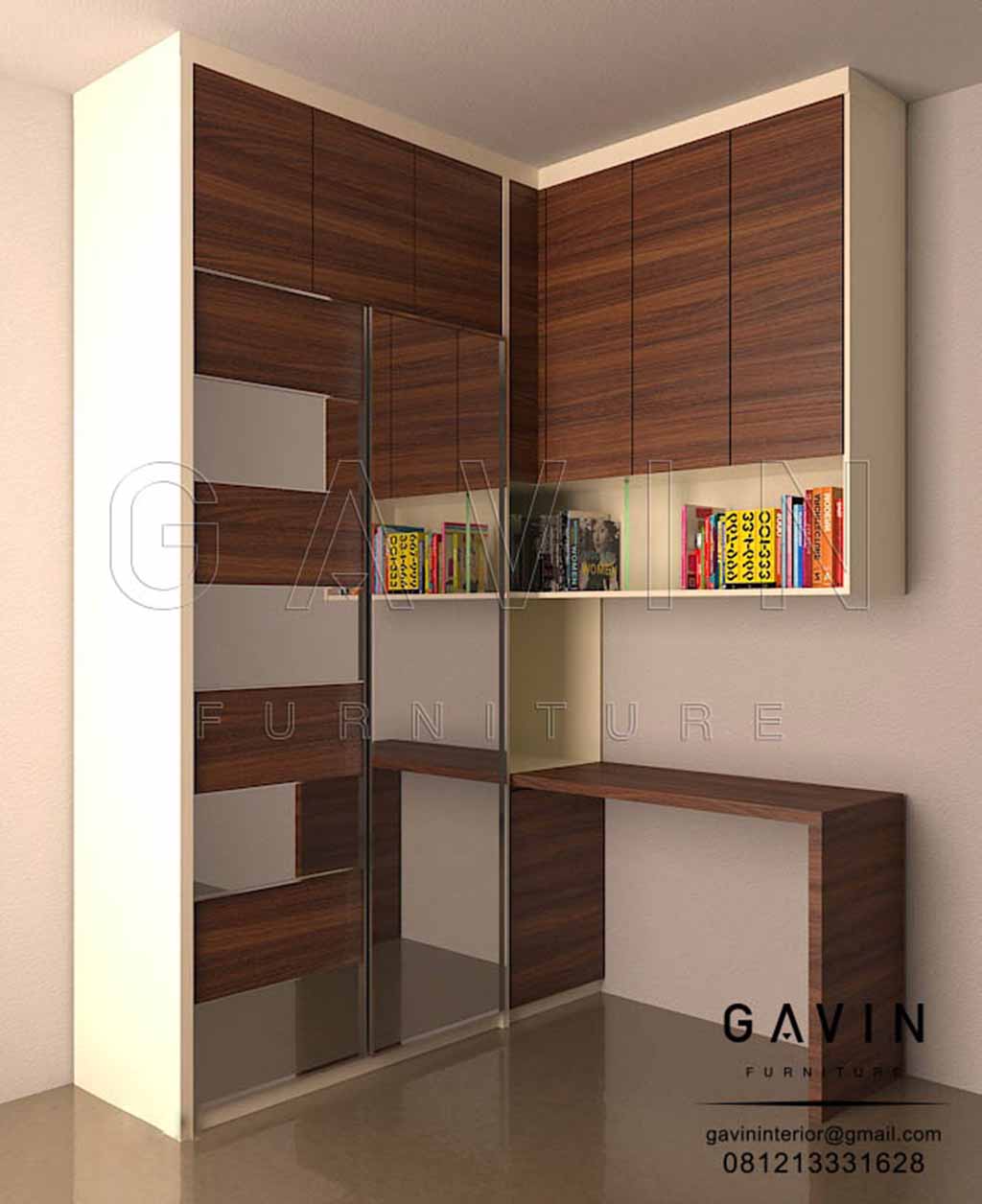 meja belajar dengan lemari pakaian | Kitchen Set Jakarta